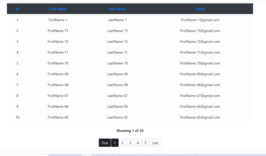 Server Side Pagination Using Stored Procedure And Dapper In Aspnet